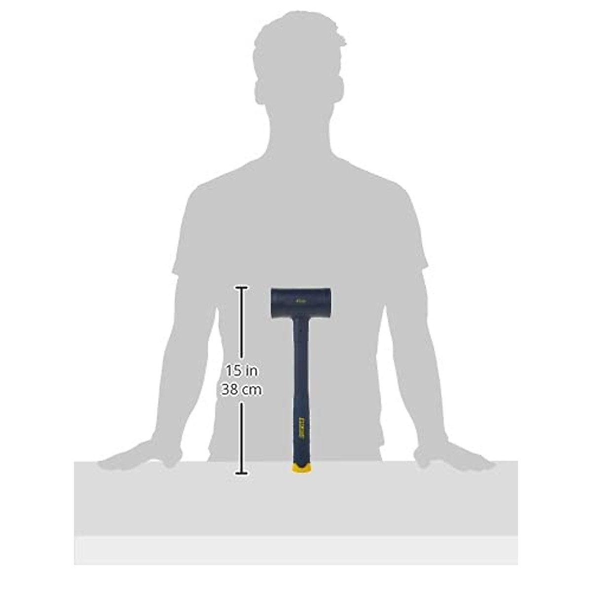 ESTWING Dead Blow Hammer - 45 oz Mallet with No-Mar Polyurethane & Cushion Grip Handle - CCD45