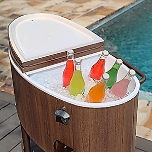 Permasteel PS-A209-BW Patio Cooler, Brown