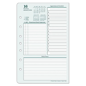 FranklinCovey - Original One Page Per Day Ring-Bound Planner (Classic, Jan 2024 - Dec 2024)