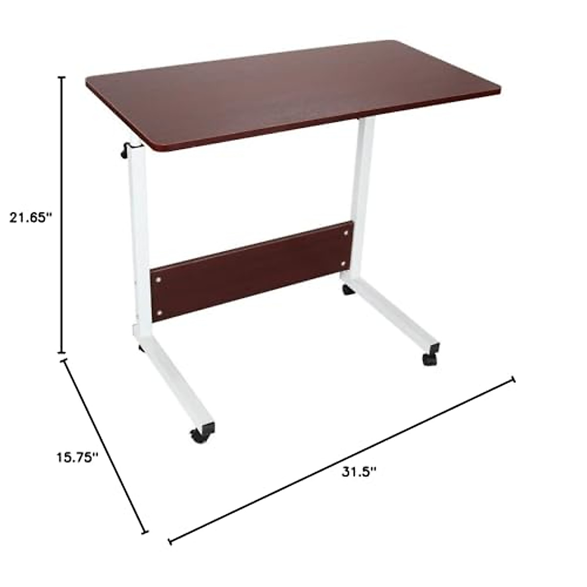 Toxz Computer Task Table Office Desk,Adjustable Height,Locking Casters,80CM 50CM,Fillet Wood,Simple,with Installation Tool(Ship from US!)