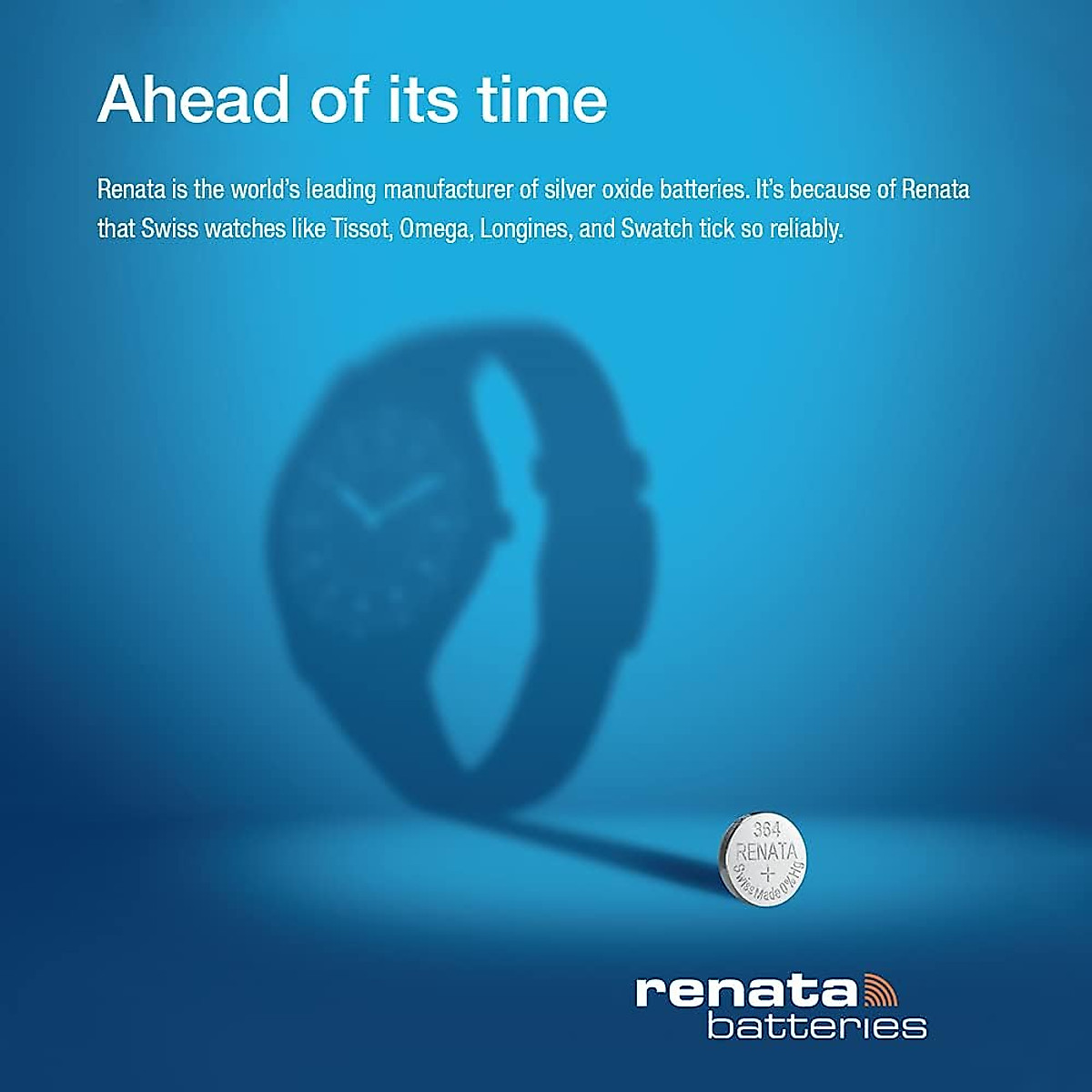 Renata 329 SR731SW Batteries - 1.55V Silver Oxide 329 Watch Battery (2 Count)