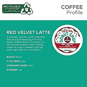 The Original Donut Shop One-Step Red Velvet Latte, Keurig Single Serve K-Cup Pods, 10 Count