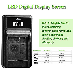 Pickle Power NP-BN1 Batteries and Battery Charger Replacement for Sony Cyber-Shot DSC-W800 DSC-W530 DSC-W570 DSC-W650 DSC-W830 DSC-W310 DSC-W330 DSC-TX10 TX20 TX30 DSC-WX100 DSC-W800 DSC-QX10 DSC-QX30