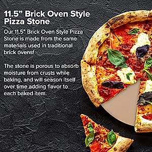 Nuwave Bravo XL Air Fryer Toaster Smart Oven, Linear T Technology & Heavy-Duty Cordierite Pizza & Baking Stone, Heat Resistant up to 1472°F