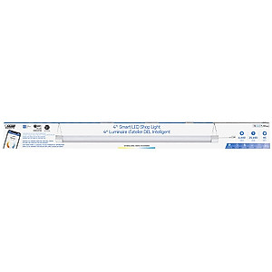 Feit Electric SHOP/4/CCT/AG 4 ft. Smart WiFi 45-Watt LED Shop Light, No Hub Required, Alexa or Google Assistant, 3000K/4000K/5000K Color Temperature CCT Changing