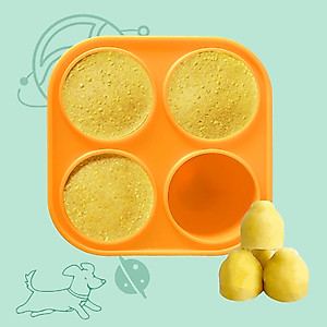 Baitedelai Dog Chew Toys,Treat Tray for Frozen Dog Food,Long-Lasting Durable Fillable Dog Treat Dispensing Dog Toy,Freezable Fillable Rubber Dog Toys with Silicone Treat Tray (Treat Mold)