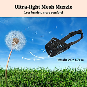 Mayerzon Soft Mesh Muzzles for Small Medium Large Dogs