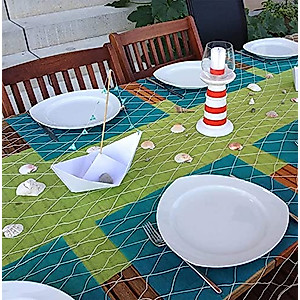 Fish Net Decorative, Fishnet for Party Decorations, 14 ft x 4 ft - Fish Netting Decor for Mermaid, Pirate, Shark, Nautical, Under The Sea Birthday by 4E's Novelty