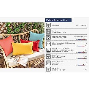 VAKADO Outdoor Waterproof Throw Pillow Covers 18x18 Set of 2 Decorative DarkBlue Patio Furniture Cushion Cases Outside Decor for Couch Garden Bench Porch