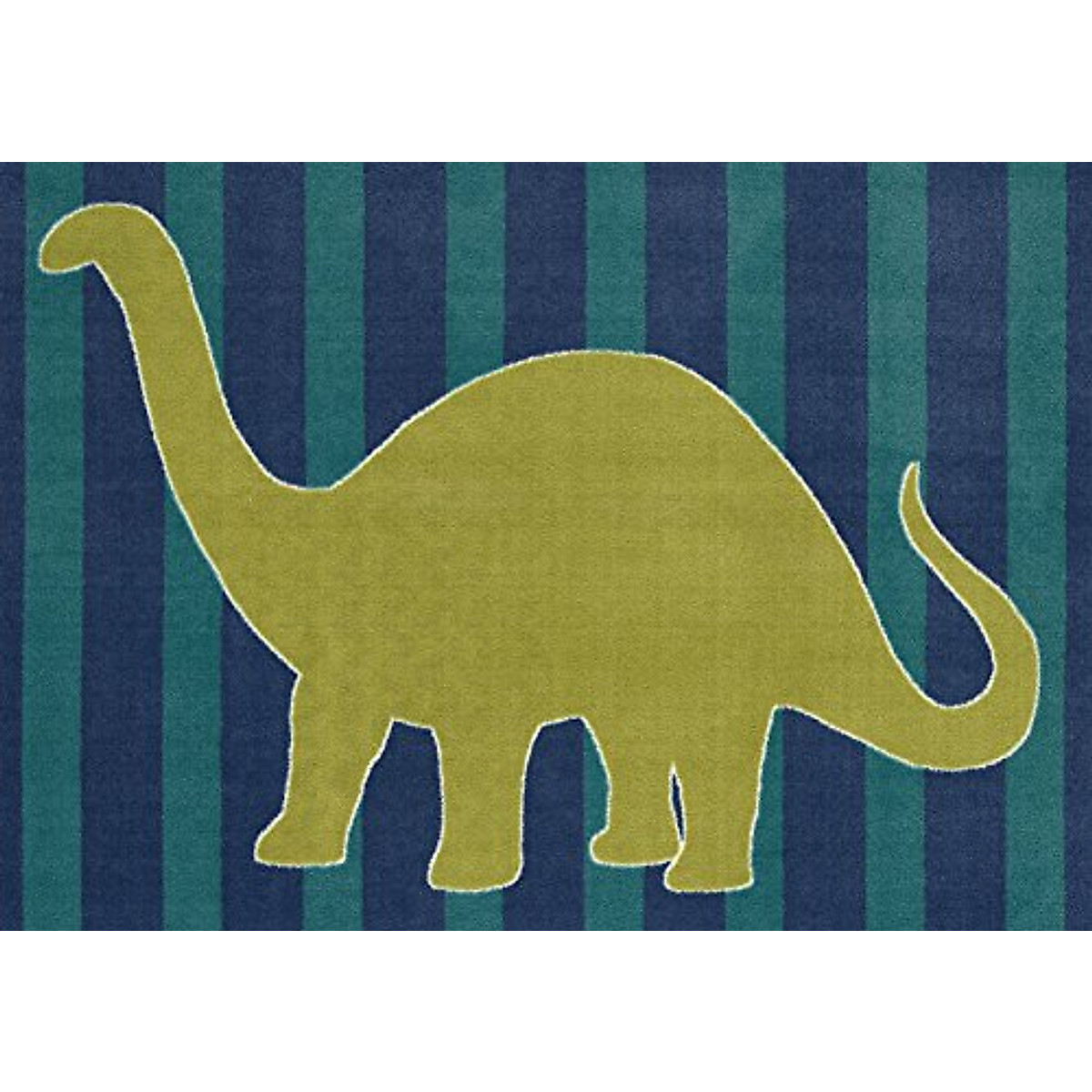 Mohawk Home Playroom Kids ,Friendly Dinosaur Blue (5' x 8')