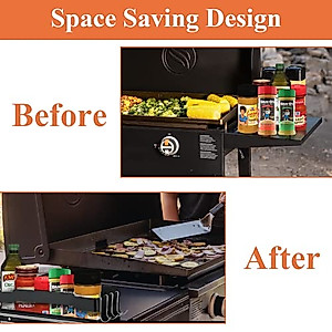 Griddle Caddy with Magnetic-Griddle Caddy Space Saving BBQ Accessories Storage Box with Paper Towel Holder for 28"/36" Blackstone Griddles