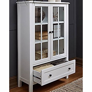 Signature Design by Ashley Miranda Accent Cabinet, 32"W x 12"D x 47"H, White