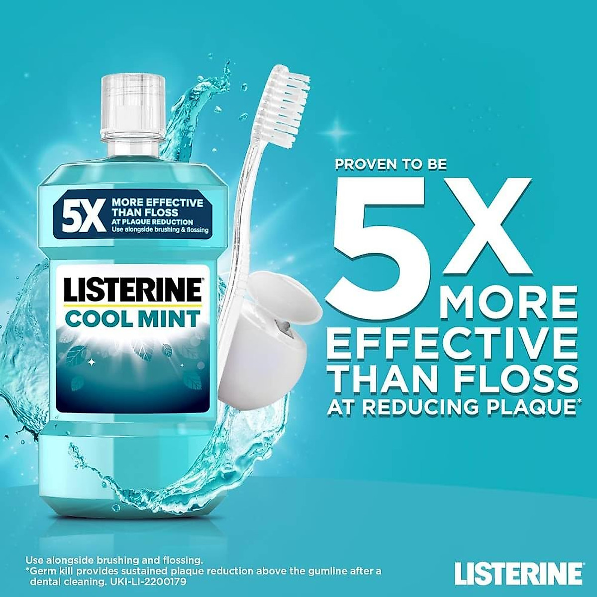 Listerine Mouthwash, Cool Mint, 250ml