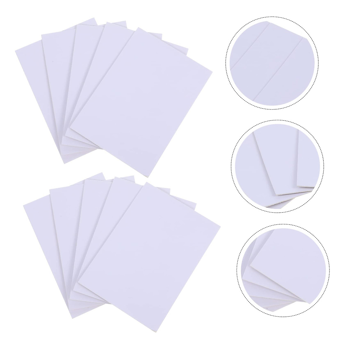 HEALEEP 20pcs Photo Frame Paper White Picture Mattes DIY Photo Backing Board Picture Mats Photo Frame Mat Photo Pad Core Bevel Cut Mattes Paper Jam Display Mat Quilled Paper