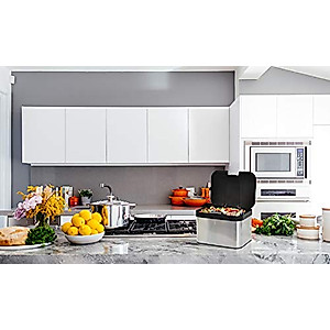 Stainless Steel Compost Kitchen Counter Bin (1.13 Gallon/4.3 Liter)