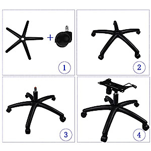 Pro Adjustable 28" Heavy Duty Replacement Office Chair Base/Gaming Chair Base/Computer Chair Base,Upgrade 330 Pounds Swivel Chair Base Replacement
