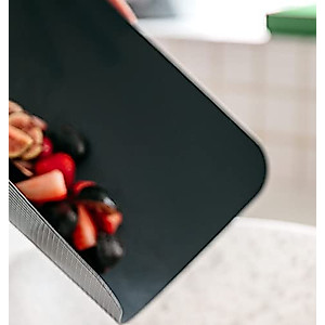 Dexas Heavy Duty Grippmat Flexible Cutting Board Set of Four, 5.5 x 8, Gray, Red, White, Green