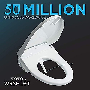 TOTO SW3036#01 K300 Electronic Bidet Toilet Cleansing, Instantaneous Water, PREMIST, Deodorizer, Warm Air Dryer, and Heated Seat, Elongated, Cotton White