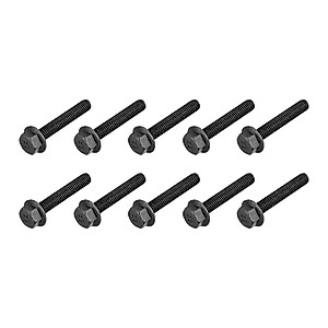 METALLIXITY Flanged Hex Head Bolts (M6x35mm) 30pcs, Hexagon Serrated Flange Bolt Fully Thread Screw - for House Construction Hardware Fasteners