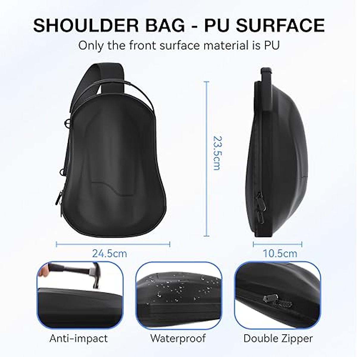 APEXINNO Hard Carrying Case for Meta Quest 3S/3, Large Storage Shoulder Bag, Travel Case Compatible with Battery Head Strap