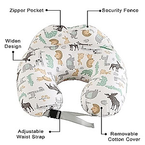 BATTOP Nursing Pillow for Breastfeeding,Bottle Feeding,Plus Size Breastfeeding Pillows with Adjustable Waist Strap Removable Cover,Extra Pillow on Top for More Support for Mom Baby