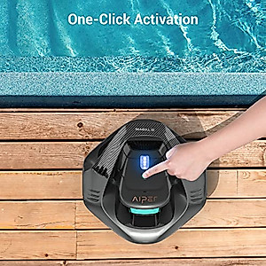 AIPER Cordless Robotic Pool Cleaner, Pool Vacuum Lasts 90 Mins, LED Indicator, Self-Parking, Ideal for Above/In-Ground Flat Pools up to 40 Feet