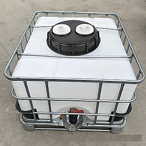 IBC Tank Lids Cover IBC Tote Lid Cap 163mm for Chemical and Other Industries,275-330 Gallon (Black Double Blind Cover)