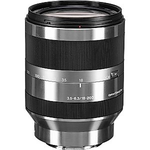 Sony Alpha SEL18200 E-Mount 18-200mm F3.5-6.3 OSS Lens (Silver)