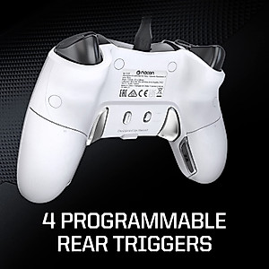 RIG Nacon Revolution X Officially Licensed Xbox Controller for Xbox Series X|S, Xbox One, Windows 10, Windows 11 PCs with Hardware, Software Customization and Dolby Atmos 3D Surround Sound (White)