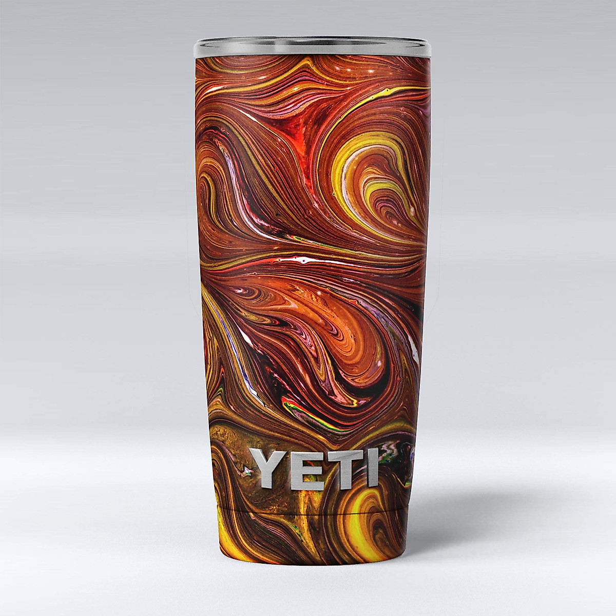 Design Skinz Red Acrylic Swirl - Skin Decal Vinyl Wrap Kit compatible with the Yeti Rambler Cooler Tumbler Cups