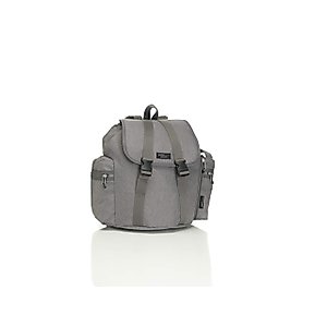 Storksak - Large, Multi-Functional, Waterproof, Travel Backpack Baby Diaper Changing Bag with Napkin Pad Holder, Fold-Out Changing Mat and Shoulder Straps, Grey
