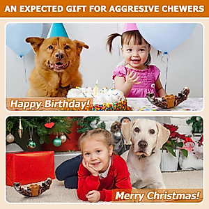 KGPERGU Dog Chew Toys for Aggressive Chewers Large/Medium Breed, Super Chewer Dog Toys, Indestructible Dog Toys, Rubber Dog Chew Toys, Tough Dog Toys to Keep Them Busy, Bacon Flavor