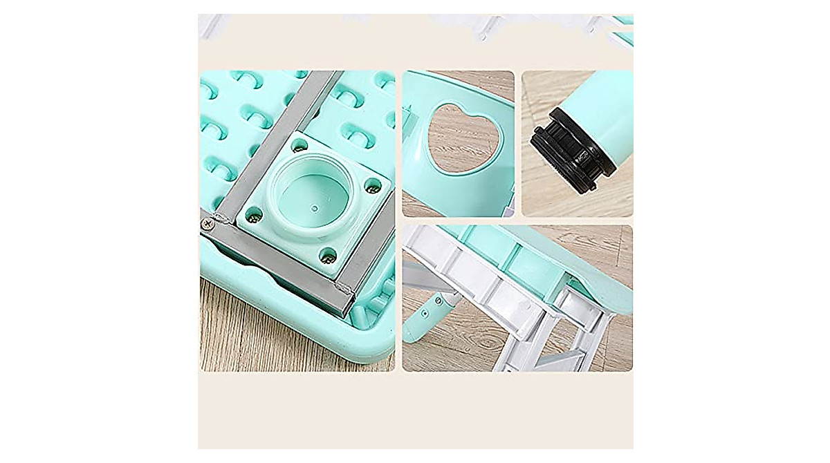 Walnut Baby Table Chair Set - Adjustable Kids Learning Table