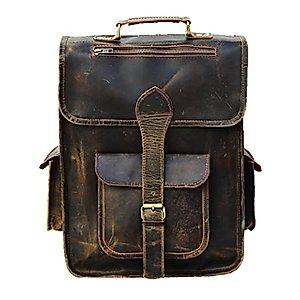 Satchel And Fable Leather Laptop Backpack Rucksack Vintage Handmade College Bag