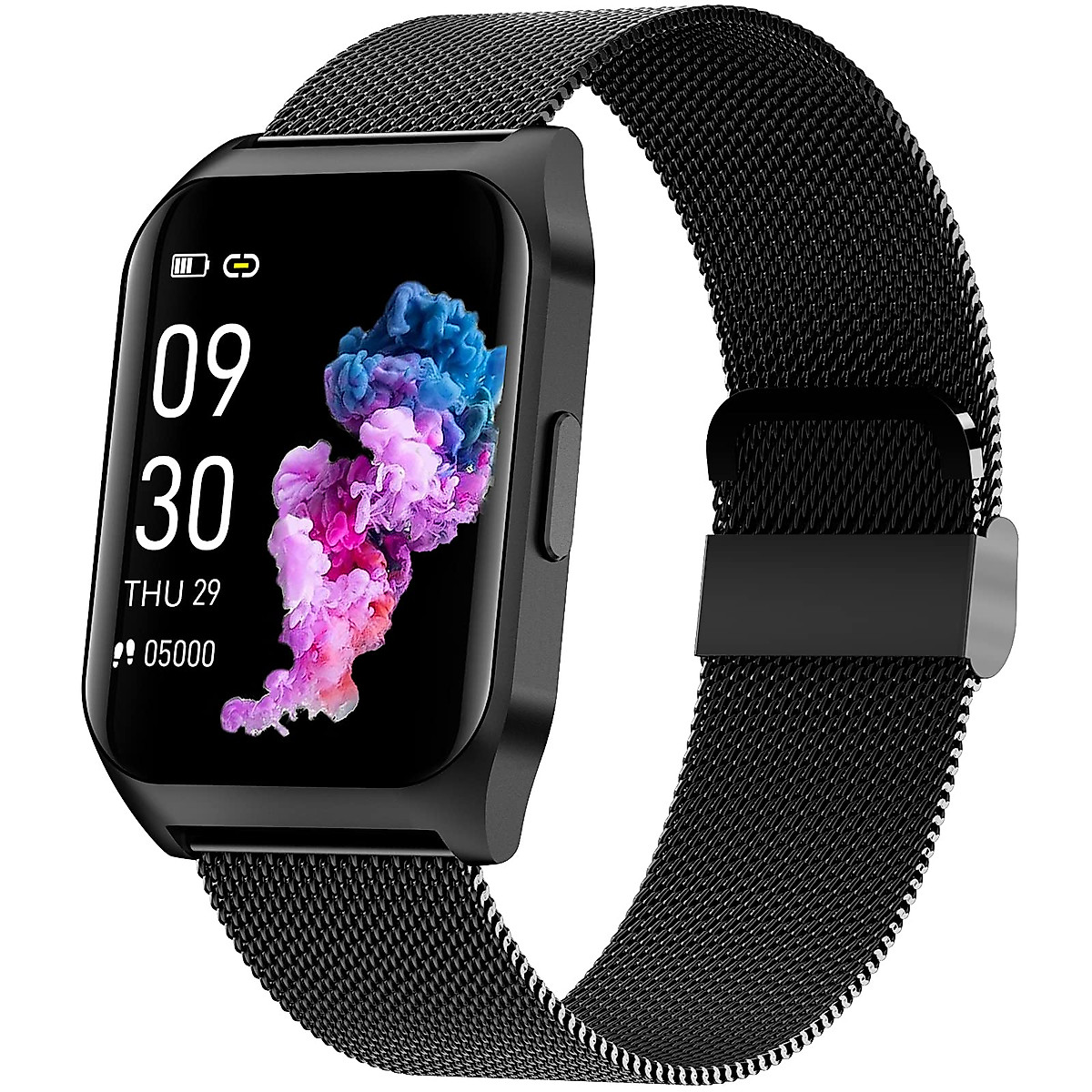 MBHB Smart Watch with Make, Answer, Refuse Call, Portable Music Player, Fitness Tracker with Heart Rate Monitor, Sleep Tracker Steps Counter for Men Women, Black