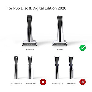 KIWIHOME Cooling Station for PS5 Accessories, Upgraded Controller Charging Station with Magnetic Dongles, Vertical Stand with RGB for Old PS5 Version Only, Not for PS5 Slim and New PS5 Pro