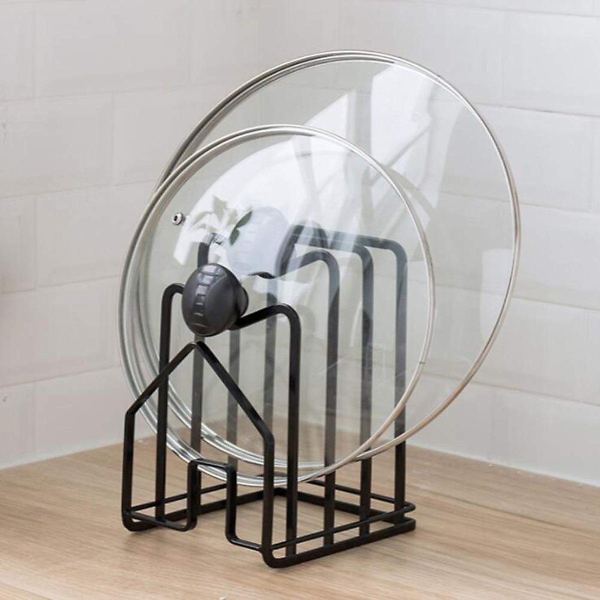 Cabilock 1pc Multifunctional Pot Lid Holder Cutting Board Rack Pan Storage Rack Dish Chopping Board Holder Kitchen Pot Pan Lid Rack Pot Cover Organizer Tableware Stainless Steel Pot Rack