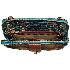 Sakroots Artist Circle Large Smartphone Cross-Body Phone Wallet, Teal Treehouse