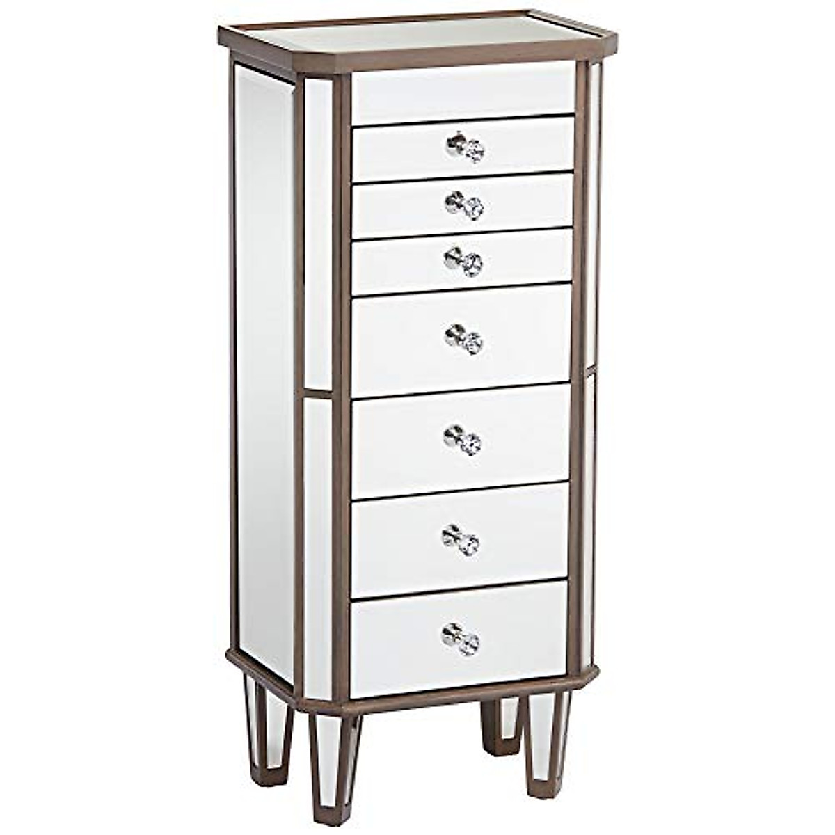 Vicenta 40 1/2" High 7-Drawer Mirrored Jewelry Armoire