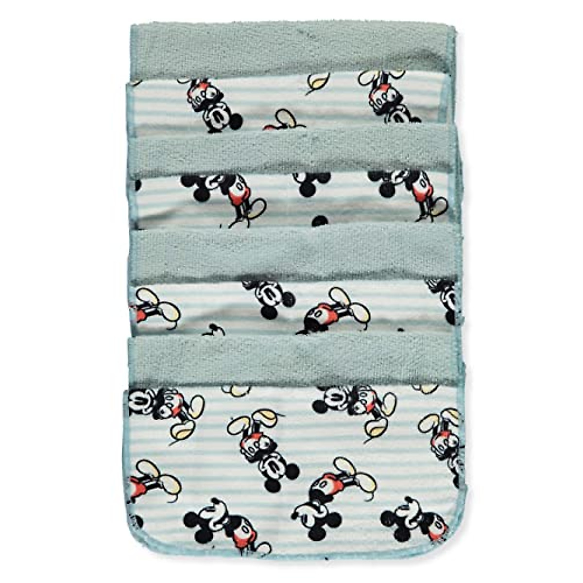 Disney Baby Big Boys' 8-Pack Mickey Mouse Washcloths Set - White/Multi, one Size