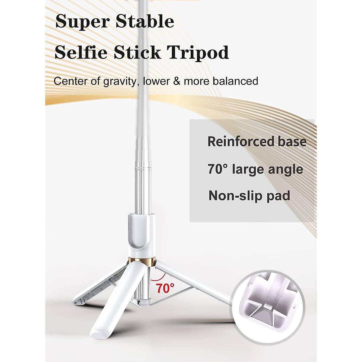 Selfie Stick Tripod with Wireless Remote, 46'' Cellphone Selfie Stick Tripod with LED Fill Light, for iPhone 16/15/14/14 pro/13/13 Pro/12/11/11 Pro/XS Max/XS/XR/X/8/7 and Android Smartphone(Upgrade)