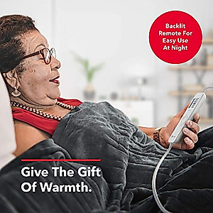 Vremi Electric Blanket - 50 x 60 inches Throw Heated Blanket with 6 Heat and 8 Time Settings - Fleece Heating Pad with 10 feet Cord, LCD Display Controller, Auto Shut Off, Washable Cover