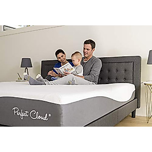 Perfect Cloud Made in The USA UltraPlush Charcoal-Infused 10-inch Memory Foam Mattress - Pressure Relieving - Bed-in-a-Box (Queen)