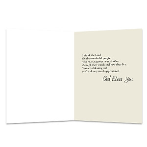 Simply Uncaged Christian Gifts Ministry Appreciation Card 5x7Inch for Pastor Family, Minister, Church Staff, Volunteers, Ministry Appreciation Gift Card for Ministers (Single Card)