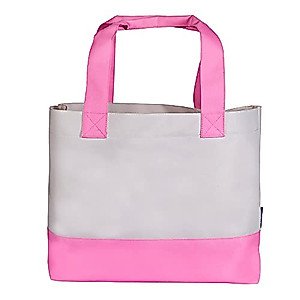 Wildkin Tote Bag for Kids & Adults, Measures 19.5 x 13 x 4.5, Polyester Fabric Travel Tote Bags, Features Two Durable Carrying Handles with Moisture-Resistant Interior Lining (Mermaids)