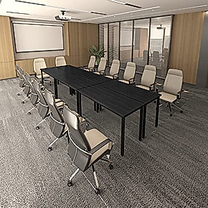 Bonzy Home Conference Tables 6ft Meeting Room Study Writing Table Office Computer Desk Save Space Design for 8 People 4PCS