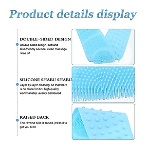 INGVY Dry Brushing Body Brush Brushsilicone Loofah Body Scrubber Bath Towel Shower Exfoliating Strap Exfoliator Men Exfoliate Scratcher Sponge Washer