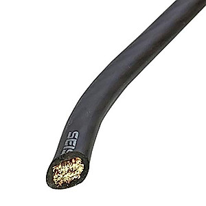 Seismic Audio - SA-0GAPGC04-25 Foot 4 Gauge Power Amplifier Ground/Power Wire for Car Audio - Black Amp Wire