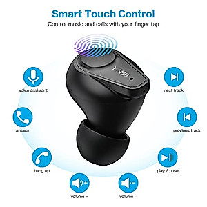 Y-SPIO Wireless Earbuds, Bluetooth 5.2 Earphones with HD Mic, Touch Control Wireless Bluetooth Headphones, in-Ear HiFi Stereo Wireless Headphones, Super Light Bluetooth Earbuds for iOS Android Phone