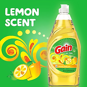 Gain 97625 Ultra Liquid Dishwasher Detergent, Lemon Zest Scent